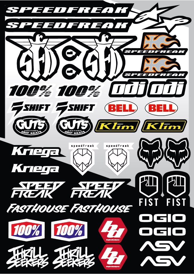 Decal Sheet Speedfreak A3 Fasthouse | Speedfreak